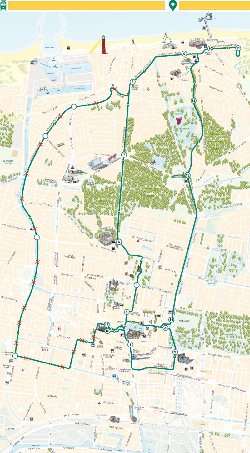 Route en highlights – TouristTram The Hague – Touristtram Den Haag