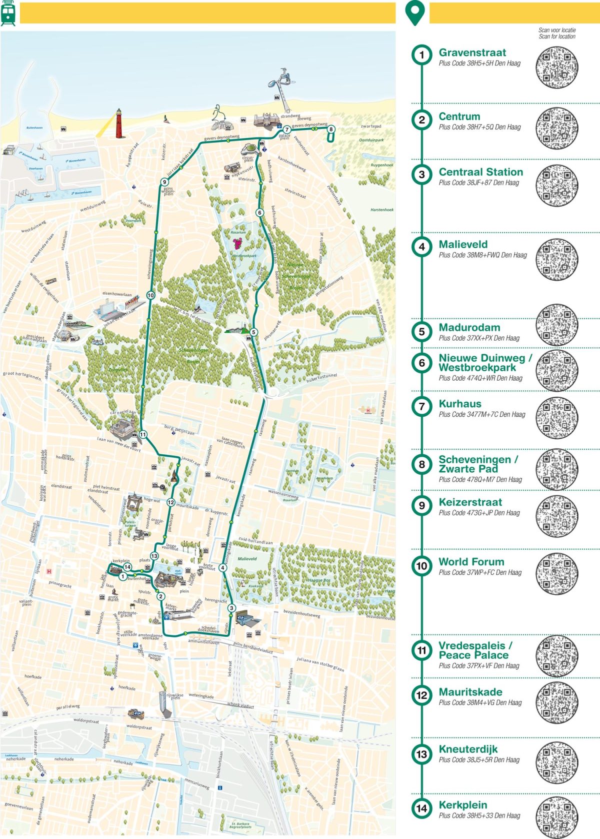 Route und Sehenswürdigkeiten – Tourist Tram The Hague – Touristtram Den ...