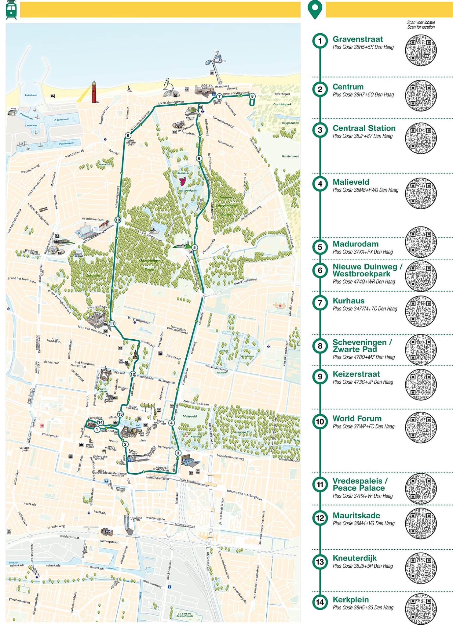 Route und Sehenswürdigkeiten – Tourist Tram The Hague – Touristtram Den ...